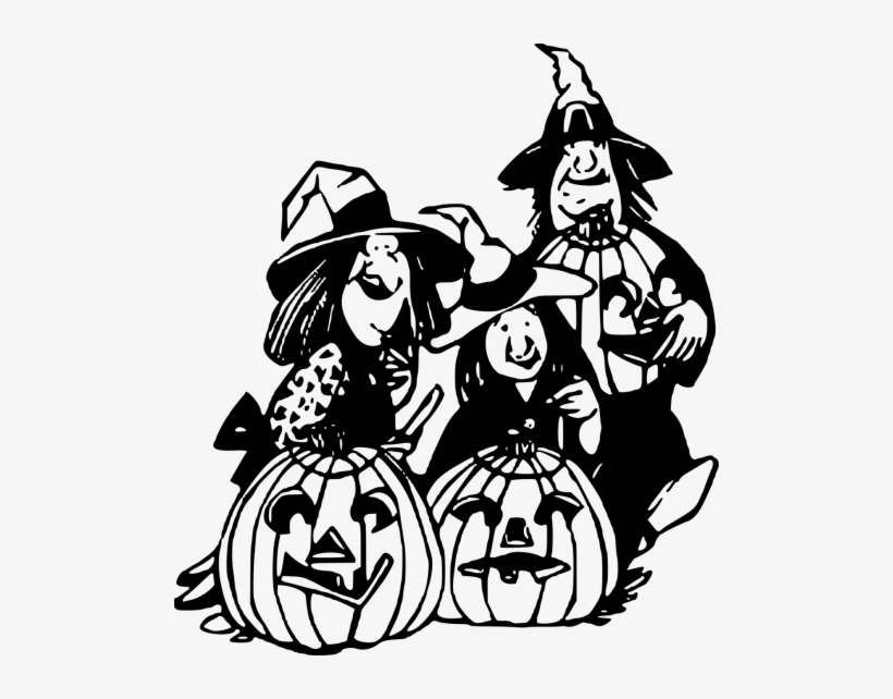 Vector Graphics - Witch Black And White Clip Arts Transparent PNG ...