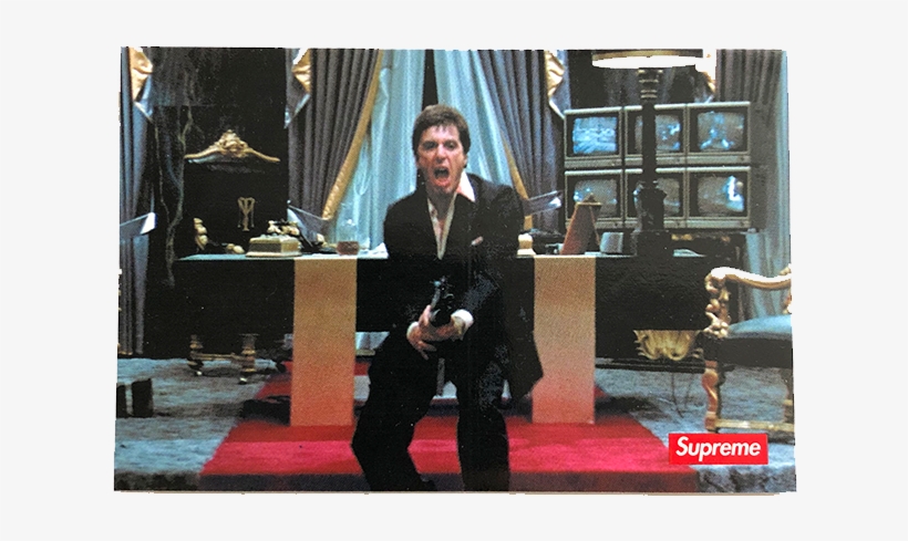 Home / Stickers / Supreme Scar Face Sticker - Al Pacino Signed Scarface ...