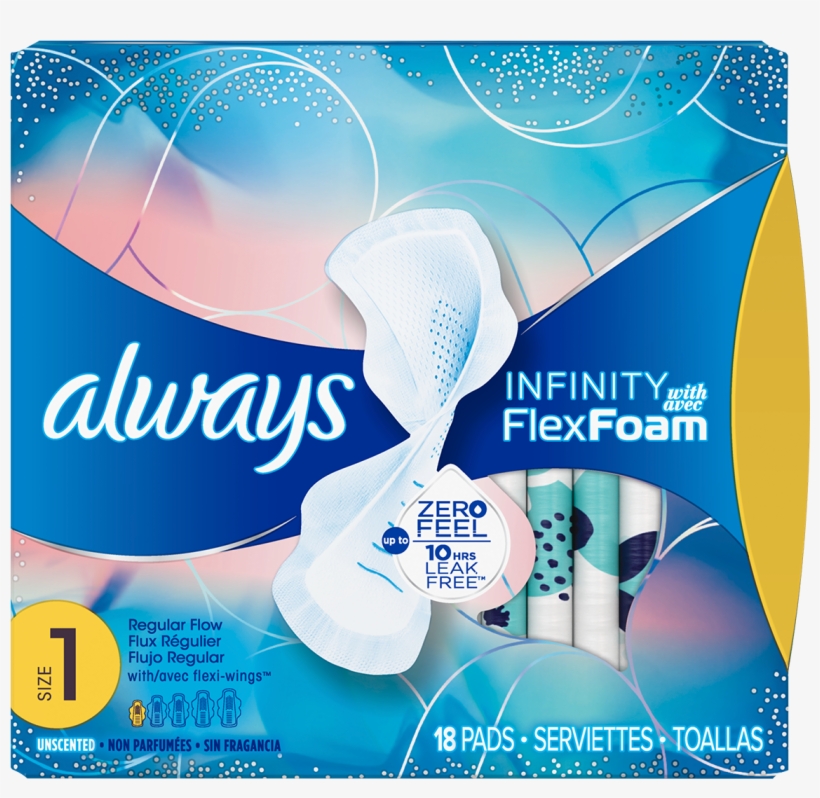 Always Infinity Size 1 Regular Pads With Wings, Unscented - Always ...