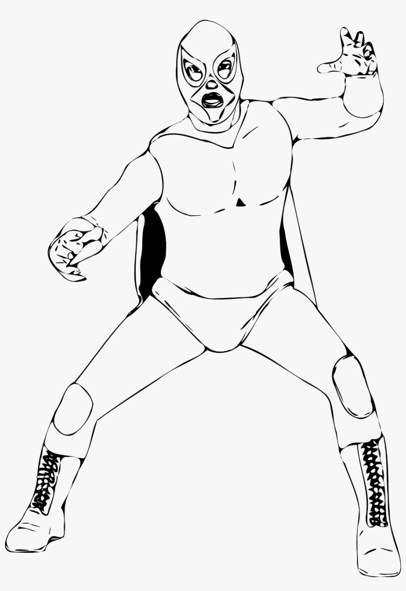 Mask Lucha Libre Professional Wrestling - Cartoon Masked Wrestler ...