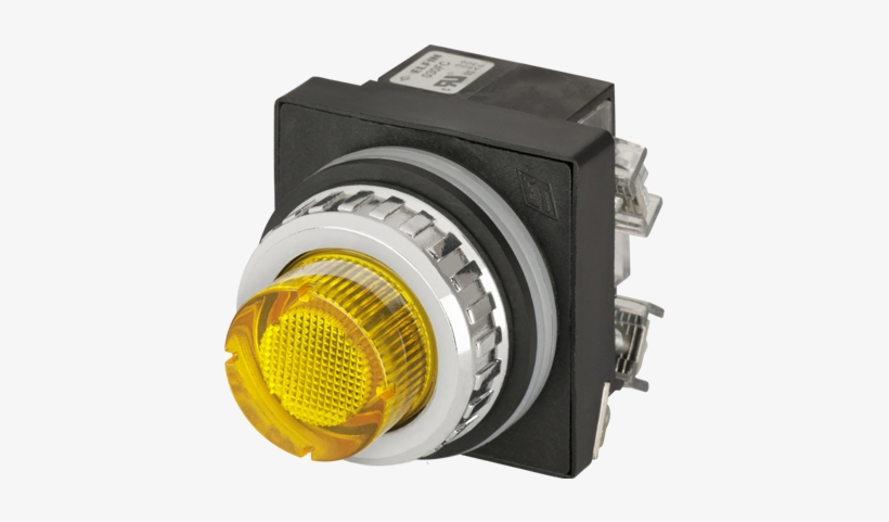 Projecting Push Button Illuminated Momentary Yellow - Push-button ...