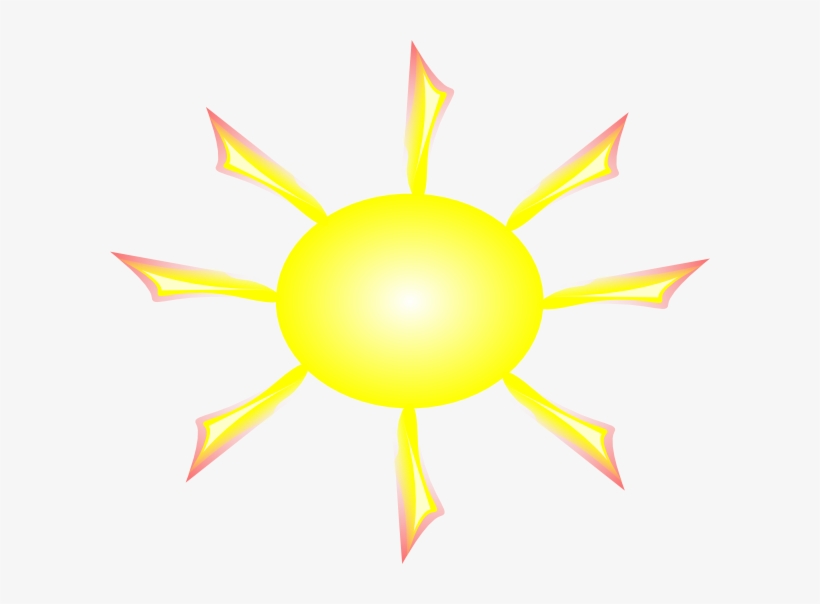 Download Free Vector Sun And Rays Clip Art - Cartoon Sun With Black ...