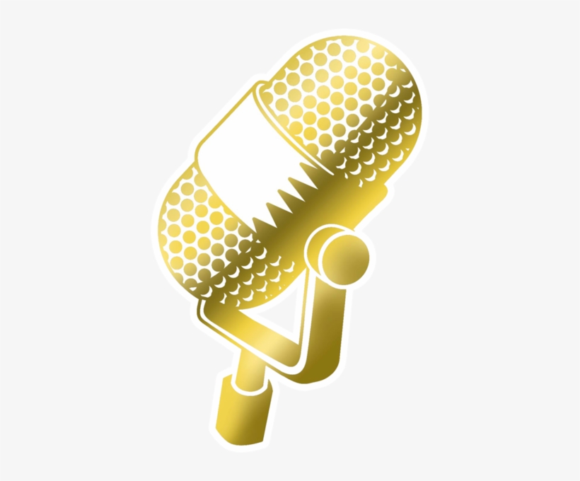Golden Microphone Png