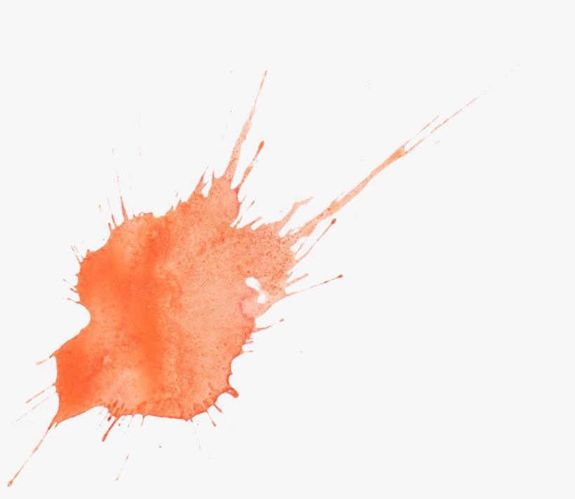 Orange Splatter Transparent - Watercolor Painting Transparent PNG ...