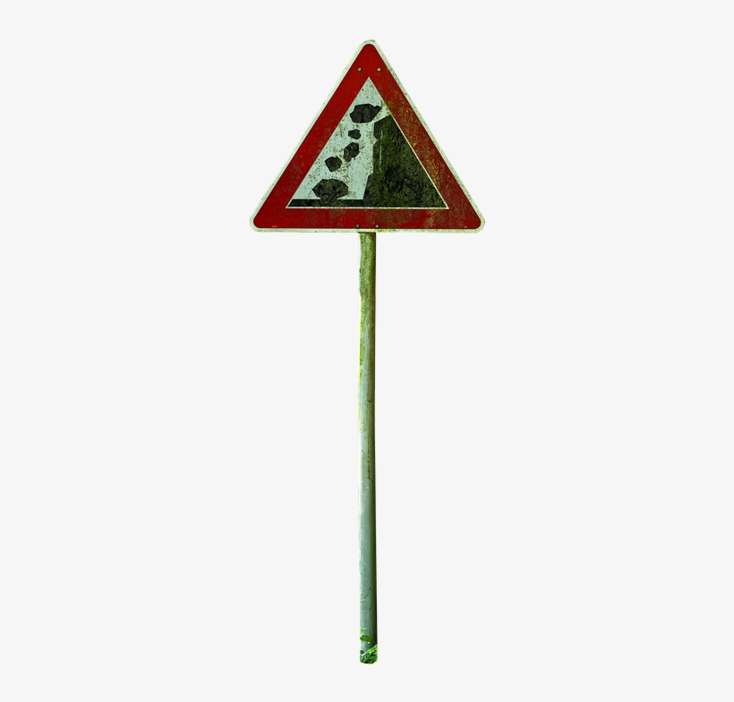 Shield, Rockfall, Warnschild, Traffic Sign, Warning - Traffic Sign ...