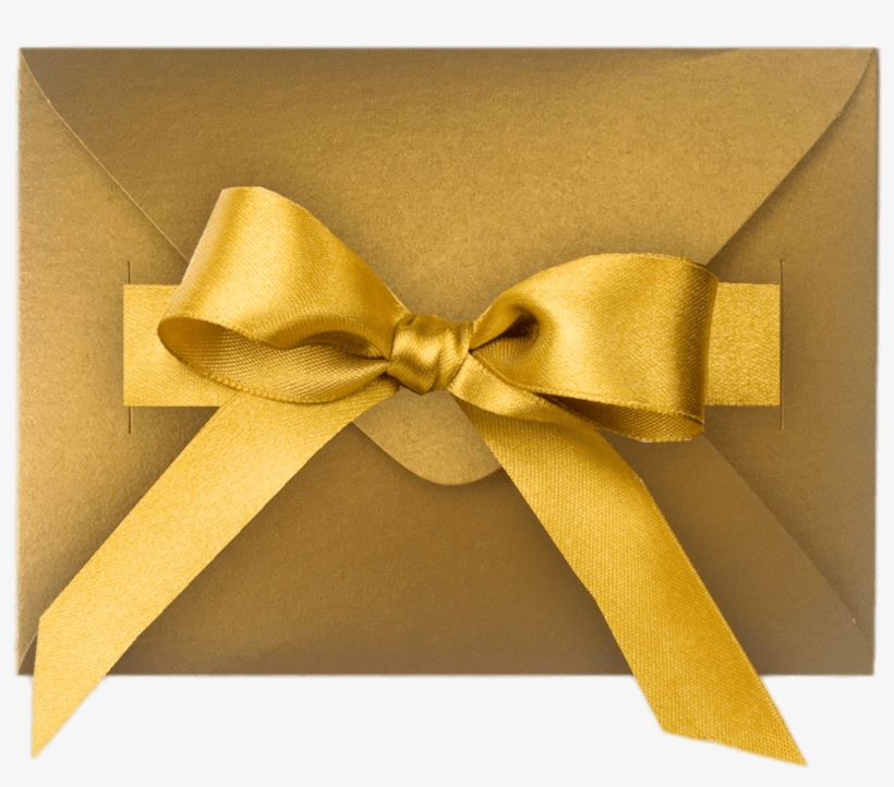 Gift Envelope With Gold Coloured Ribbon Png - Gold Envelope Transparent ...