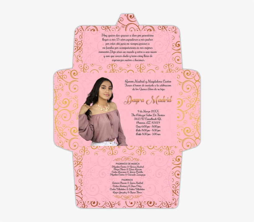 Quinceañera - - Envelope Transparent PNG - 640x640 - Free Download on ...