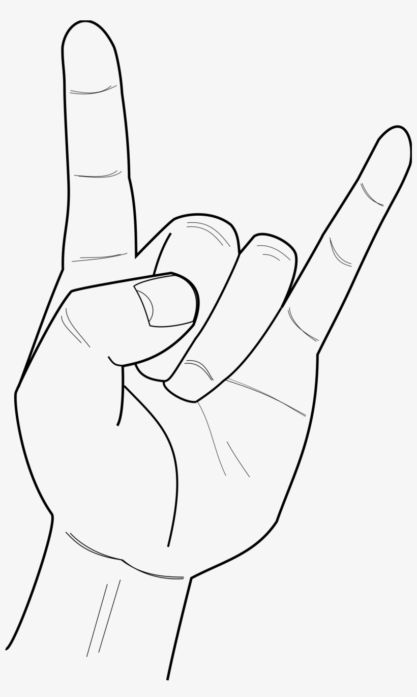 Big Image - Rock Hand Sign Transparent Transparent PNG - 1479x2400 ...