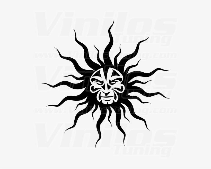 Tribal Sun - Vinilostuning - - Sun Tribal Vector Transparent PNG ...