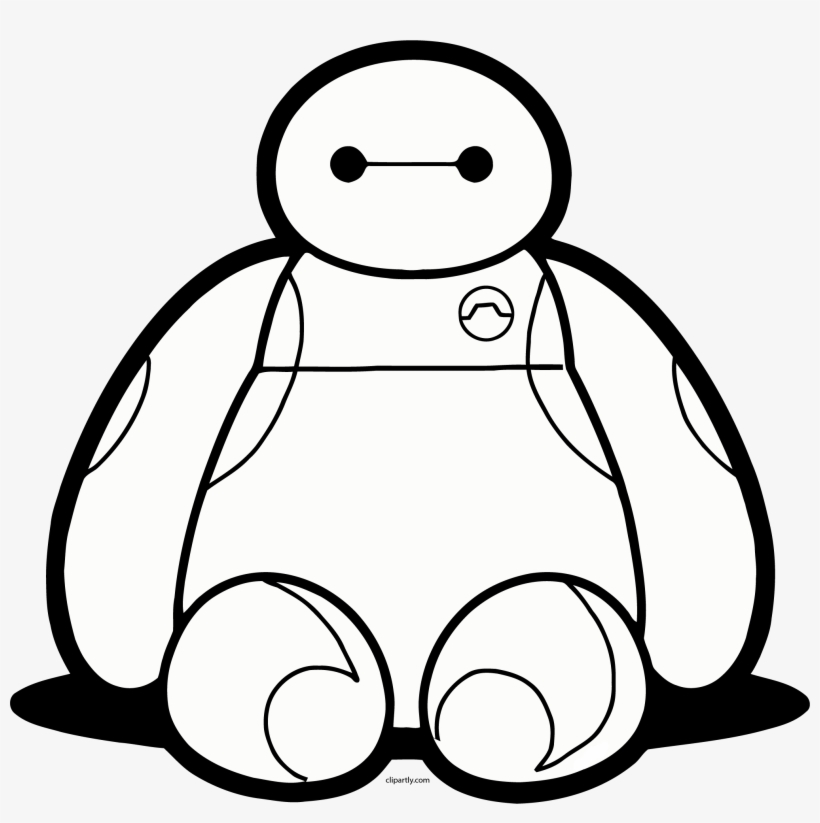 Baymax Staying Front View Png Clipart - Baymax Sitting Down Transparent ...