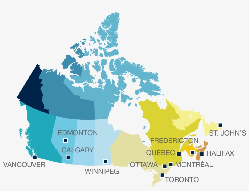 Download Map Of Canada - Southern Border Of Canada - HD Transparent PNG ...