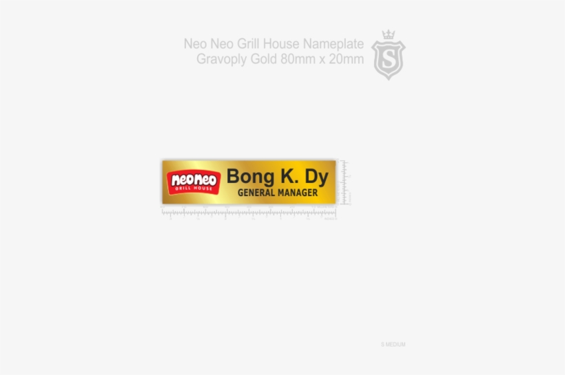 Neo Neo Grill House Nameplate Gravoply Gold 80mm - Cebu Doctors ...