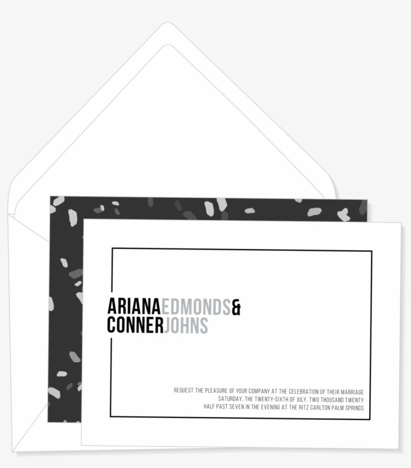 Download Name Frame Wedding Invitation - Line Art - HD Transparent PNG ...