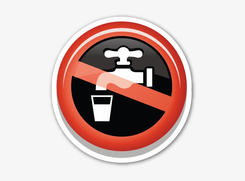 Non Potable Water Symbol - No Water Emoji Transparent PNG - 506x528 ...