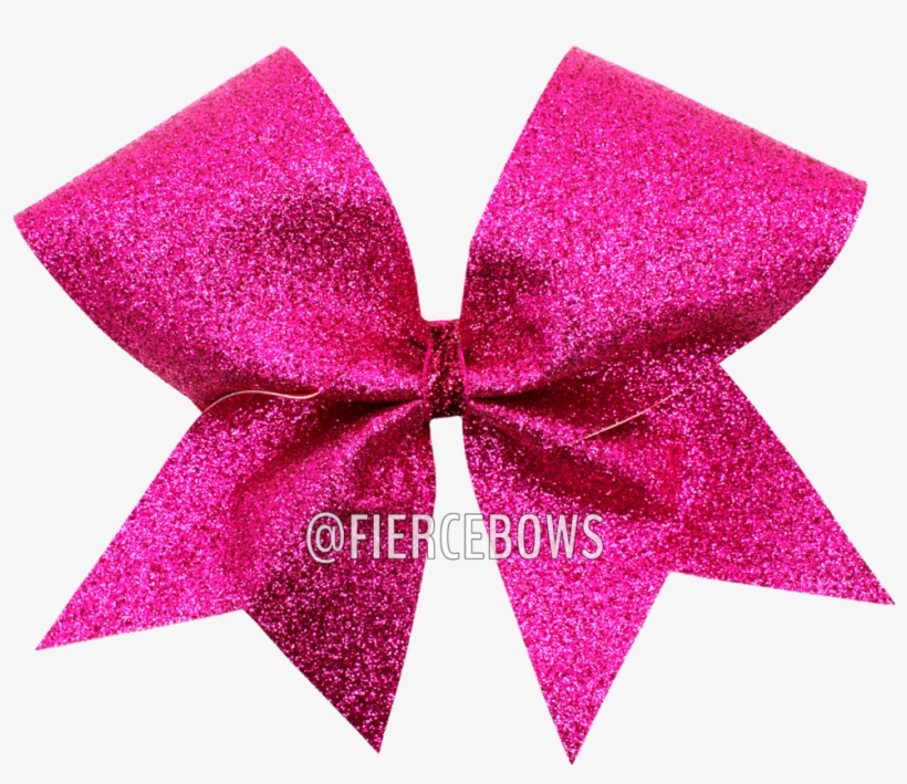 Fuchsia Glitter Cheer Bow Fierce Bows - Cheerleading Transparent PNG ...