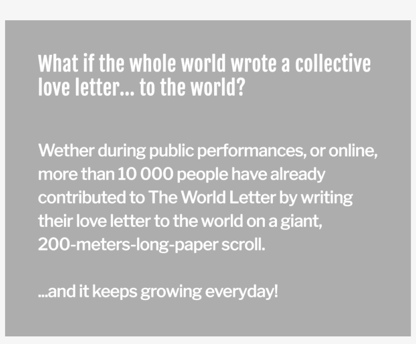 The World's Longest Love Letter - World Transparent PNG - 1000x780 ...
