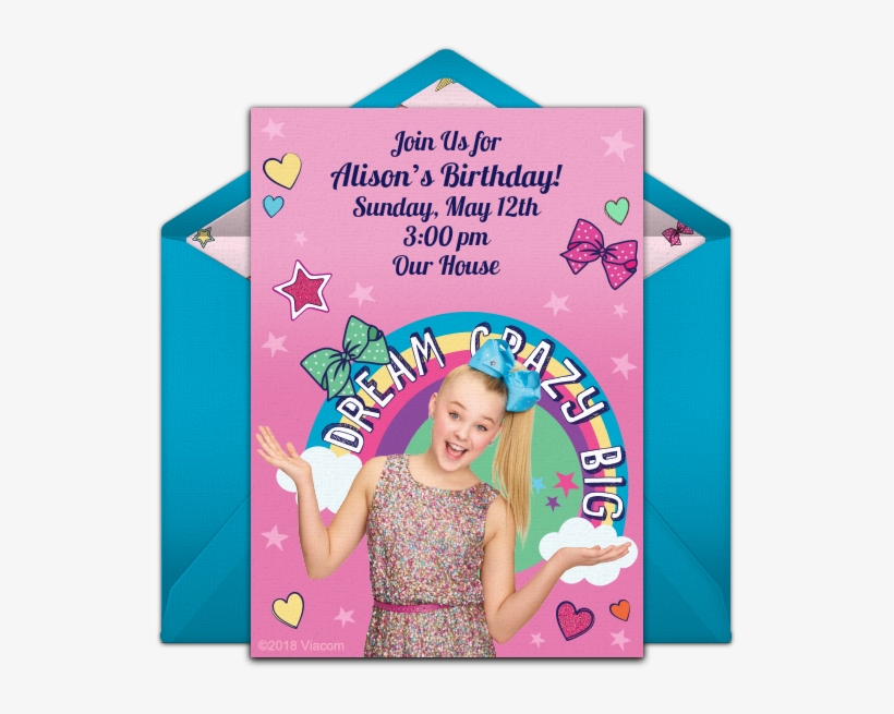 Jojo Siwa Birthday Online Invitation Jojo Siwa 2018 Wall Calendar Transparent PNG 650x650