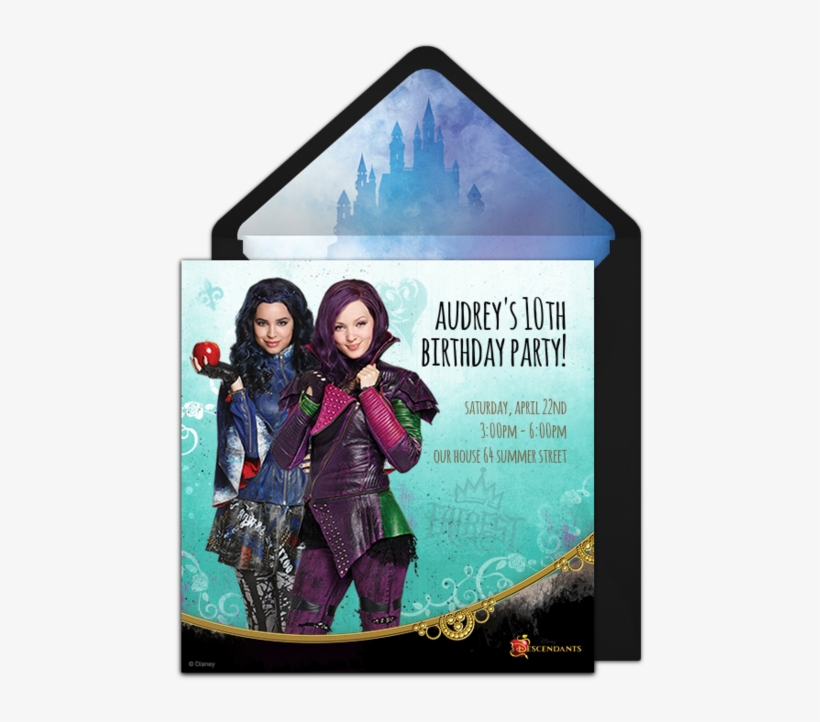 Descendants Online Invitation - Mal Disney Descendants Cardboard Cutout ...