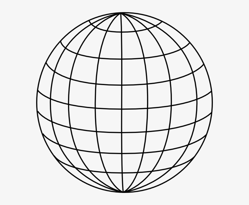 Globe Black And White Panda Free Images - Longitude And Latitude Png ...