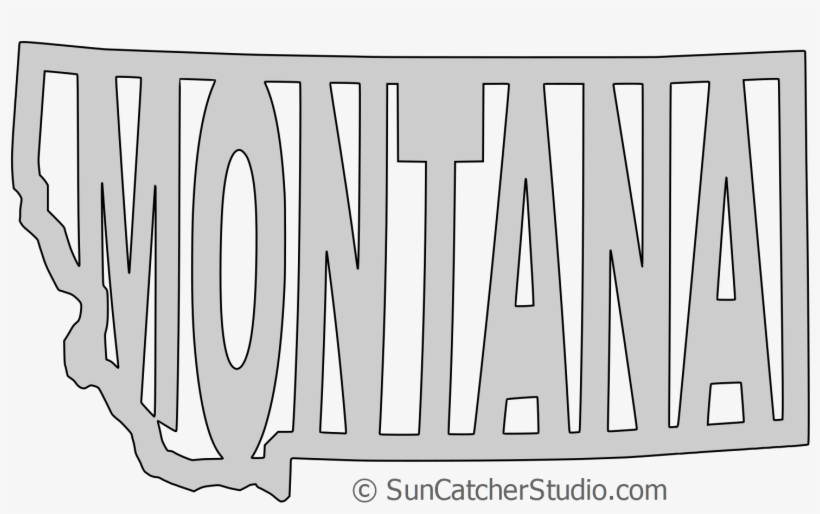 Montana Map Shape Text, Outline Scalable Vector Graphic - Scalable ...