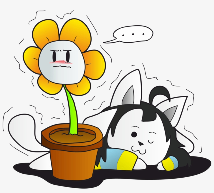 Temmie Annoys Flowey By Ilovegir64 On Deviantart - Flowey And Temmie ...