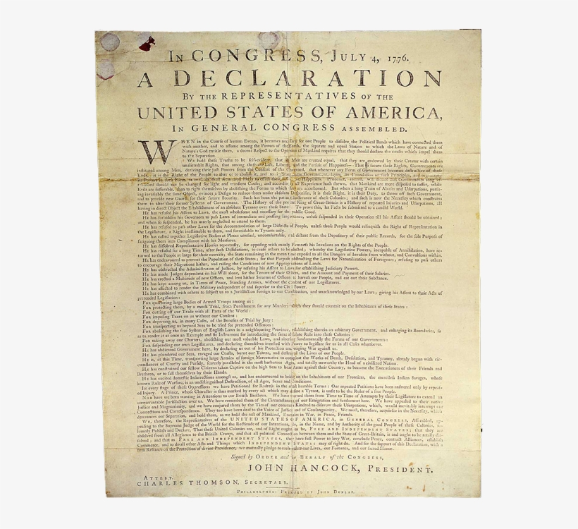 Dunlap Broadside [declaration Of Independence] - Declaration Of ...