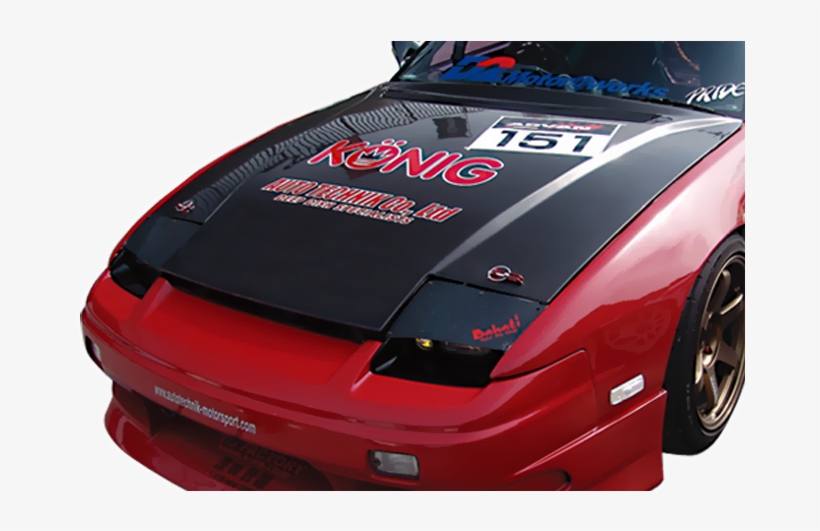 Nissan 180sx Type Ii Bonnet - S13 Origin Type 2 Hood Transparent PNG ...