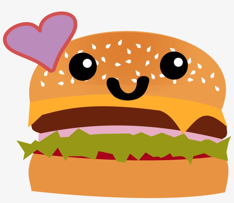 Hamburger Clipart Cute - Kawaii Clip Art Transparent PNG - 2262x1846 ...
