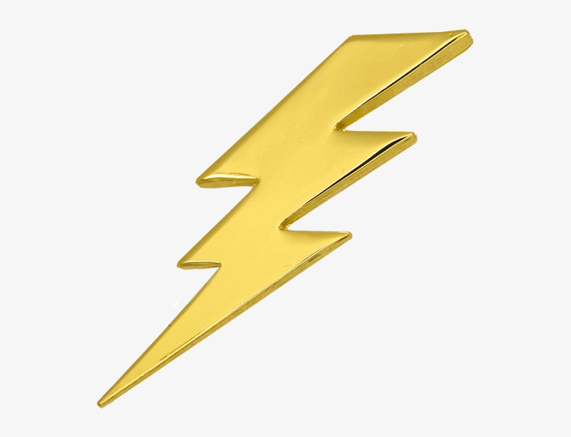 Download Lightning Pin 3d, Gold - 3d Lightning Symbol Png - HD ...