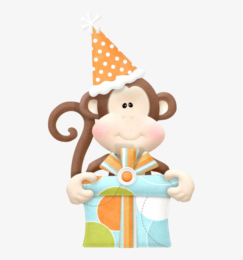Download B * * Party Animals - Monkey With Birthday Cake Cartoon - HD ...