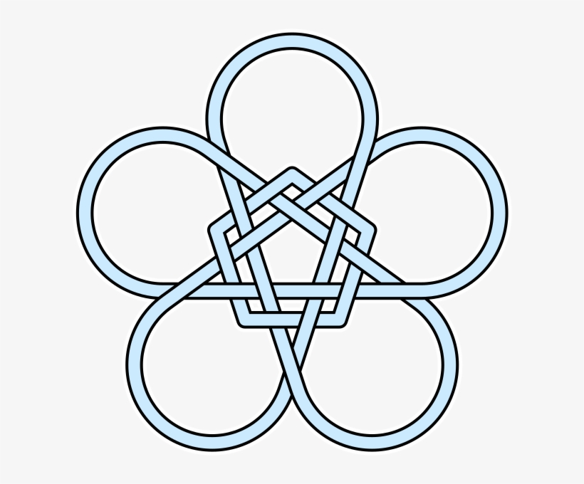 Interlaced Pentagon Pentagram Flower - Pentagon Shapes Transparent PNG ...