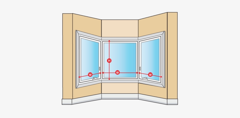 Existing Walk Out Bay Or Bow Windows - Measure Bay And Bow Window Transparent PNG - 400x322 ...