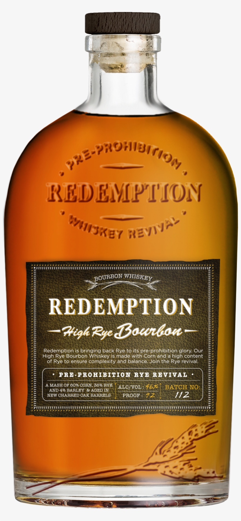 Download Redemption High-rye Bourbon Bottle Shot Production ...