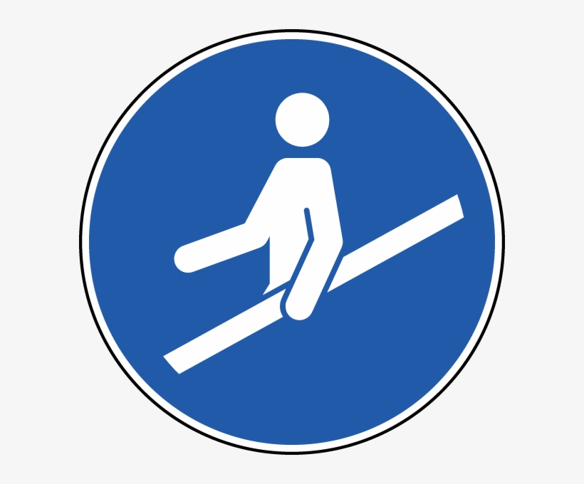 Use Handrail Label - Use Handrail Transparent PNG - 600x600 - Free ...
