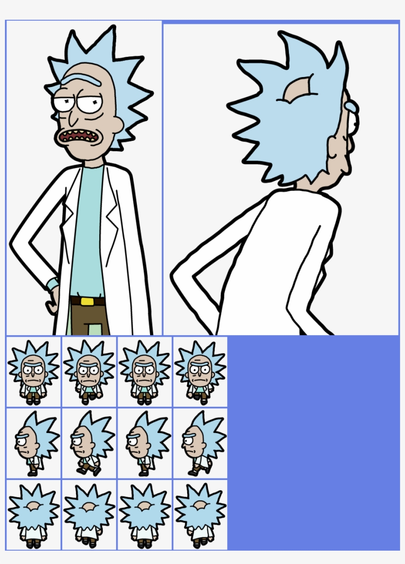 Click For Full Sized Image Rick - Pocket Mortys Rick Sprite Transparent ...