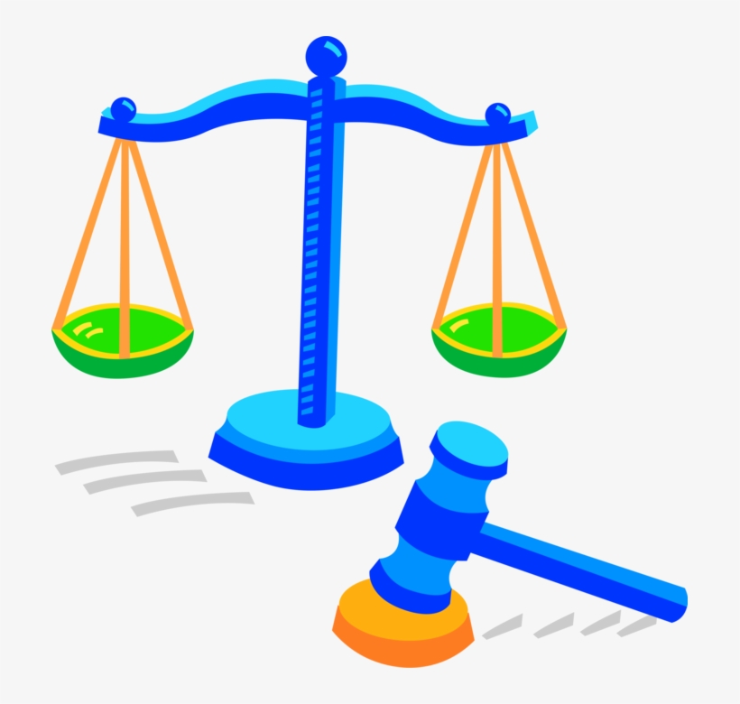 Vector Illustration Of Weighing Scales Of Justice With - Respect The ...