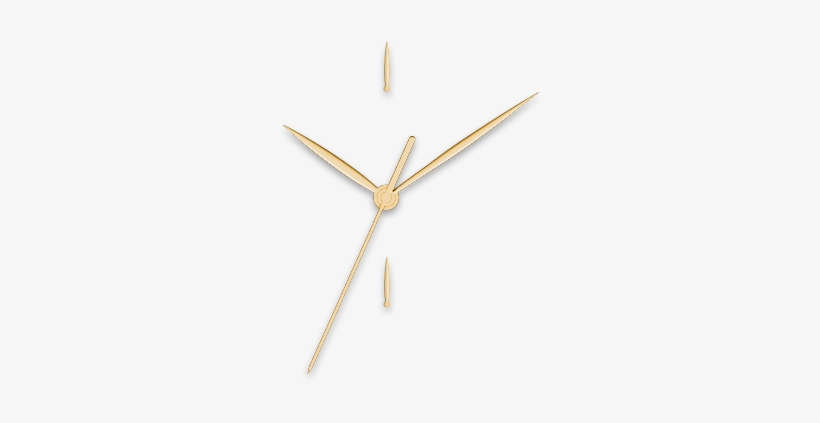 Chronograph Leaf Hands Yellow Gold - Wall Clock Transparent PNG ...