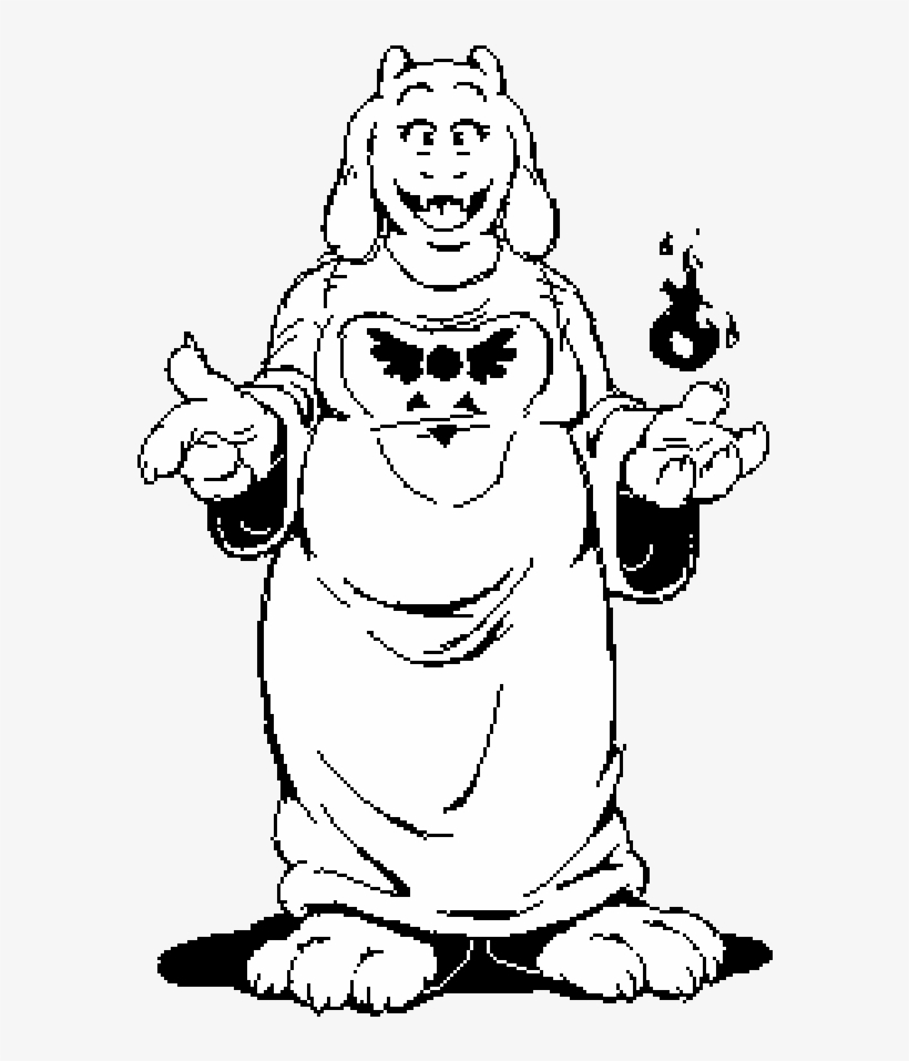 My Art Doodles Toriel Undertale Pixel - Lion Transparent PNG - 675x933 ...