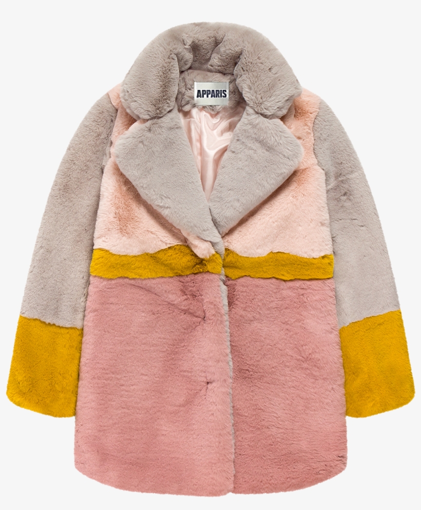 Apparis Lisa Color-blocked Faux-fur Coat Transparent PNG - 2048x2048 - Free Download on NicePNG