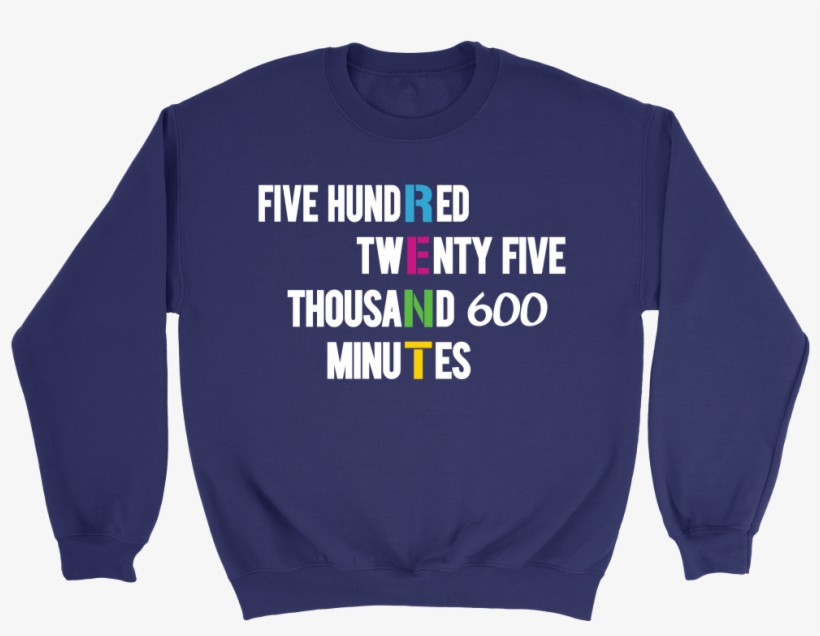525,600 Minutes Crew Sweatshirt - 525600 Minute Tshirt Transparent PNG ...