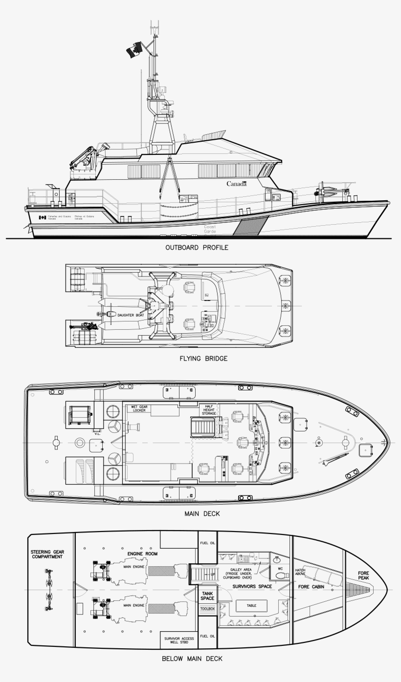 Download Sar30000r4 General Arrangement - Bay Class Sar Lifeboat - HD ...