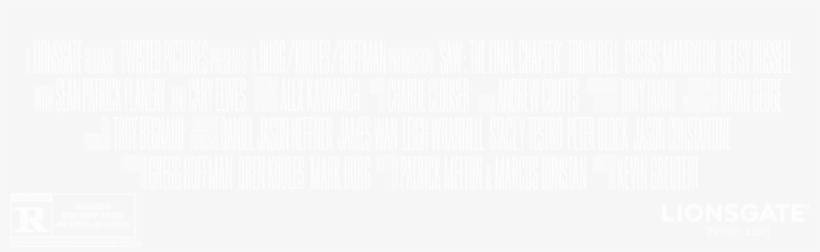 Legal - Horror Movie Billing Block Transparent PNG - 4267x1250 - Free ...