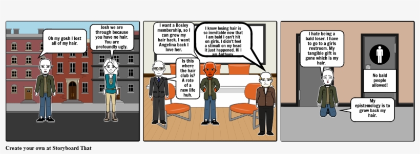 Josh The Bald Loser - Cartoon Transparent PNG - 1164x385 - Free ...