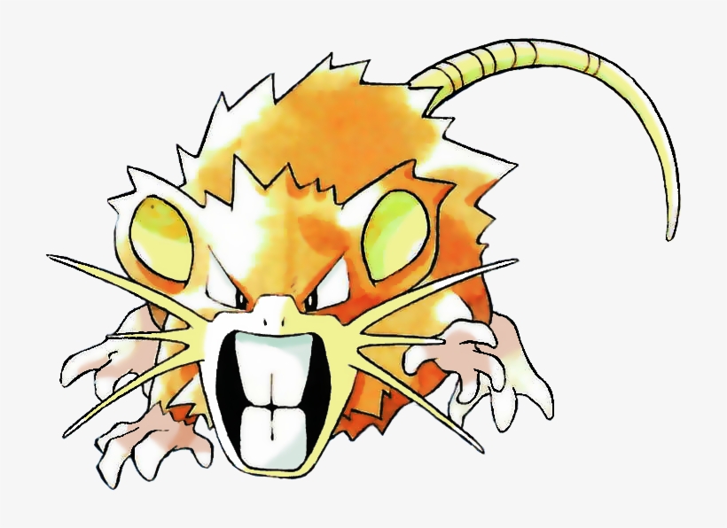 Raticate Red And Blue Pokemon Official Art Render - Raticate ...