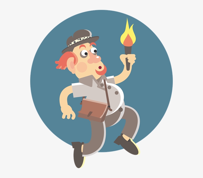 Explorer, Man, Light, Torch, Flame, Adventure - Explorer Man Png ...
