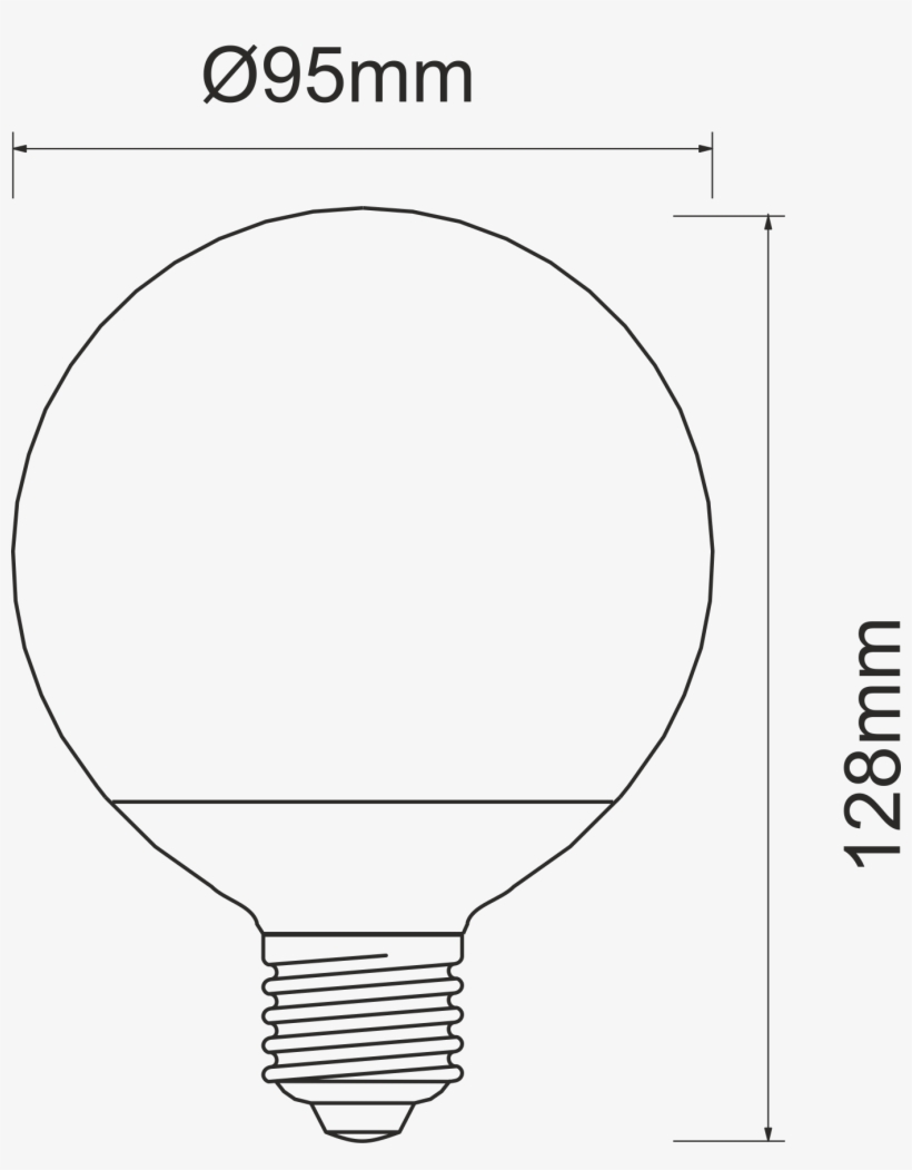 Light Bulb Technical Drawing