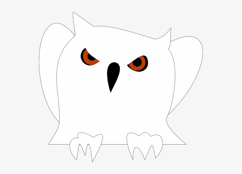 Disappointed Owl Black White Line Animal Animal 555px - Clip Art ...