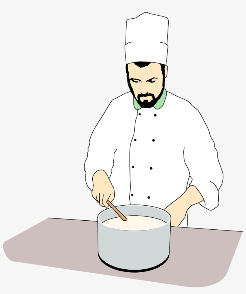 Chef Stirring Pot Clipart