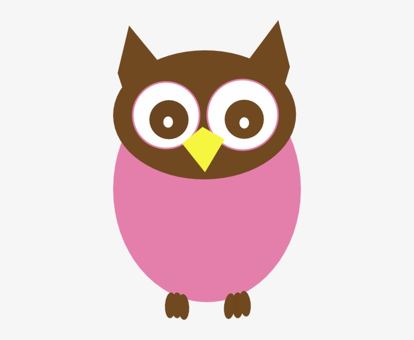 Pink And Brown Owl Clip Art