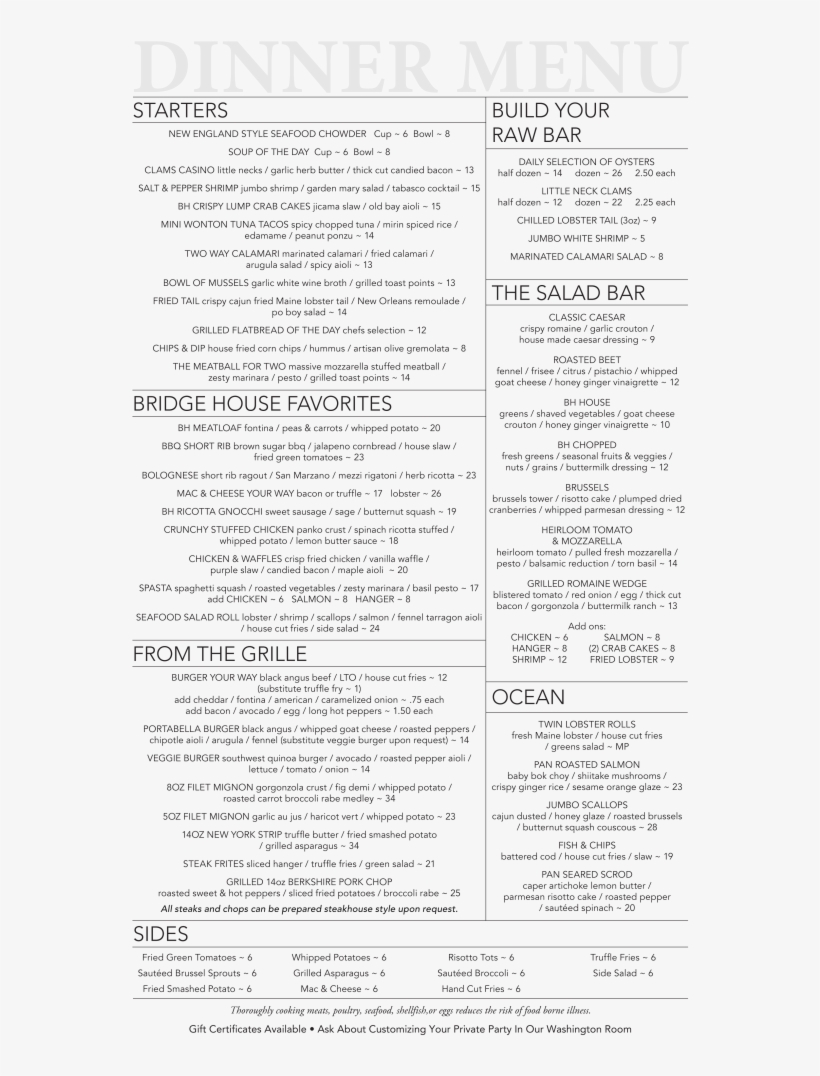 Dinner Menu - Menu Transparent PNG - 629x1024 - Free Download on NicePNG